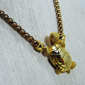 Jewelry | Necklace Gold Plated Turtle With Chunky Chain | Poshmark